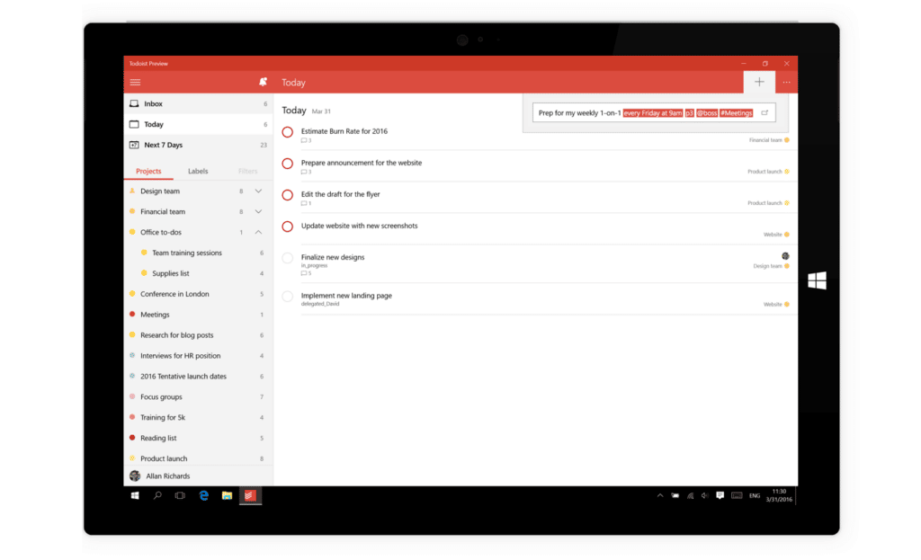 Todoist évolue et dévoile son application pour Windows 10 — YubiGeek
