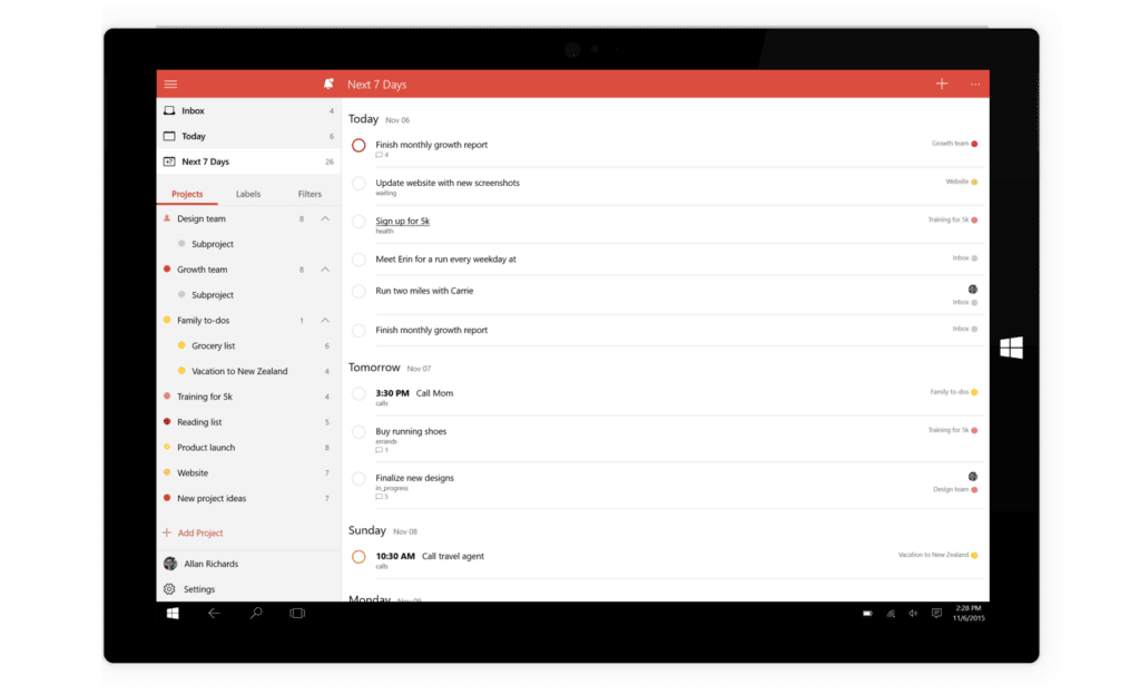 Todoist évolue et dévoile son application pour Windows 10 — YubiGeek