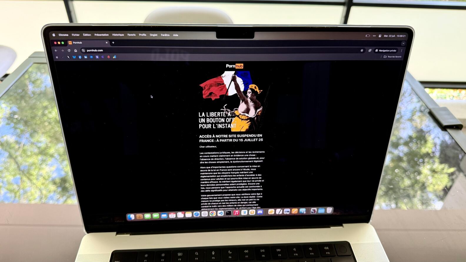 Pourquoi Pornhub est bloqué depuis le 15 juillet 2025 et comment y ...